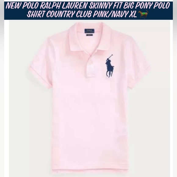 Polo Ralph Lauren | Tops | New Polo Ralph Lauren Skinny Fit Big Pony Polo Shirt Country Club ...